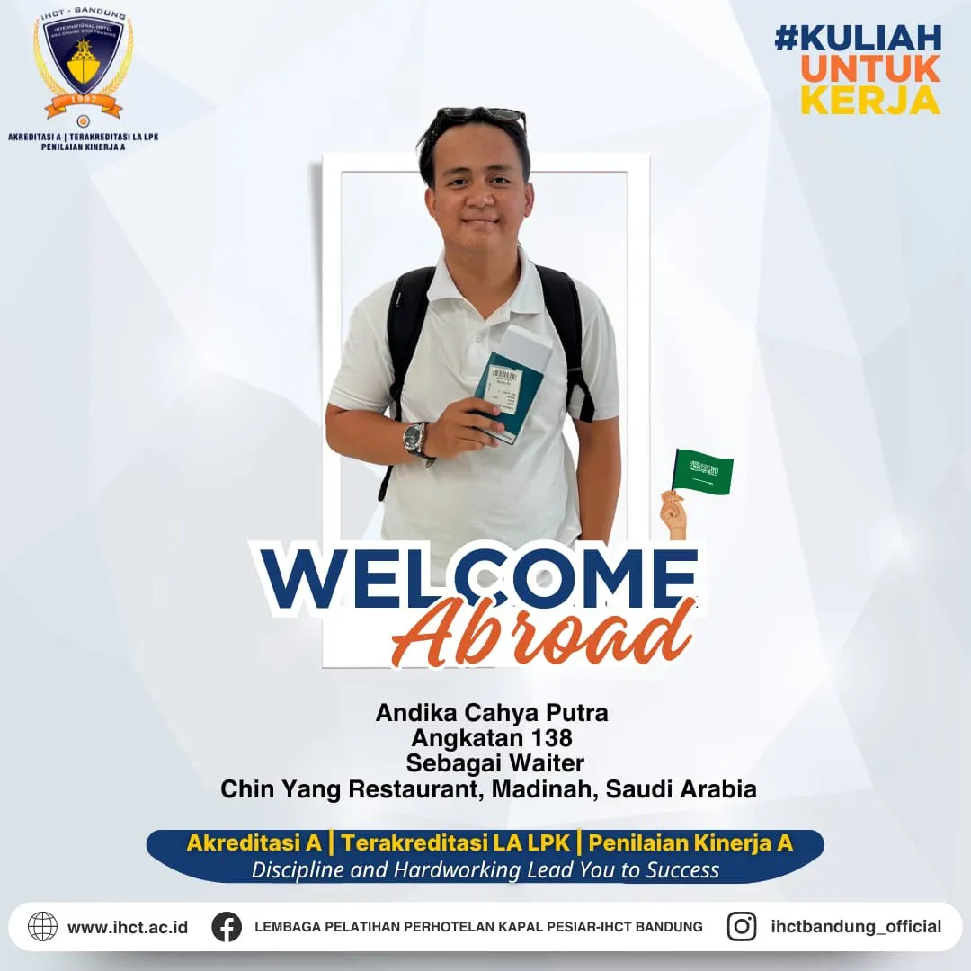 #SELAMAT SUKSES Andika Cahya Putra!!!! | IHCT - Bandung